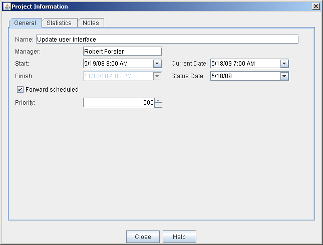 Project Information, General